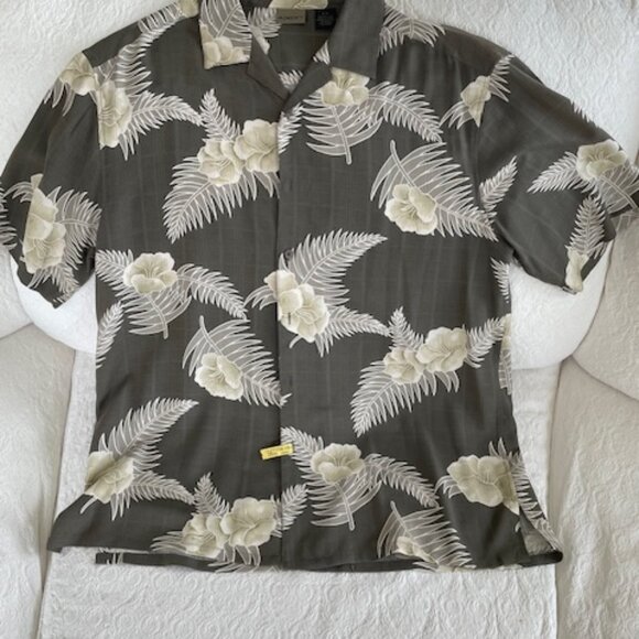 Axist | Shirts | Axist Brown Floral Mens Large Short Sleeve Shirt ...